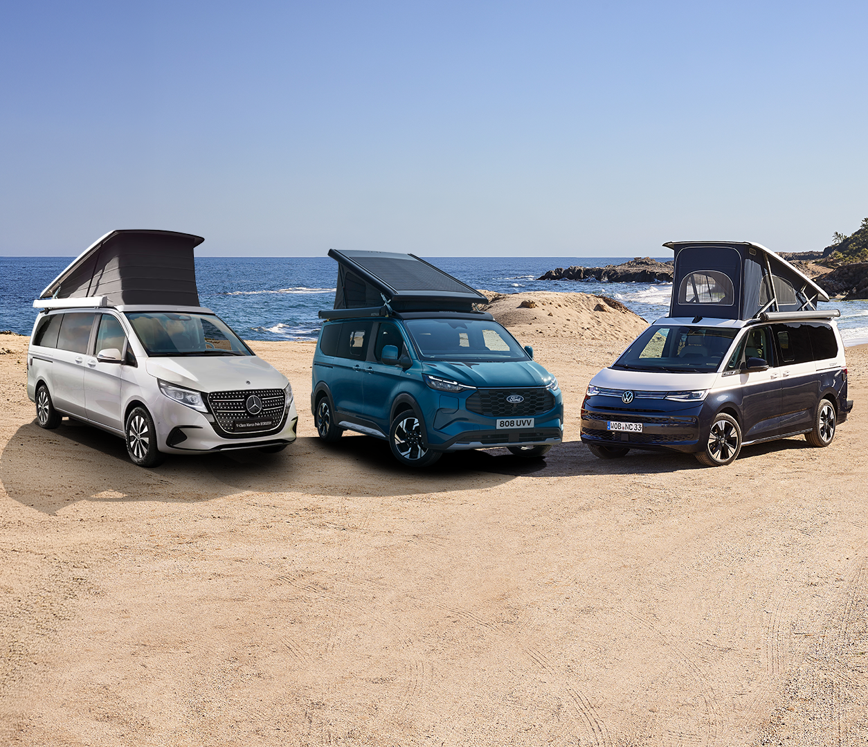 Ford Nugget vs. VW California und vs. Mercedes-Benz Marco Polo – ein ...